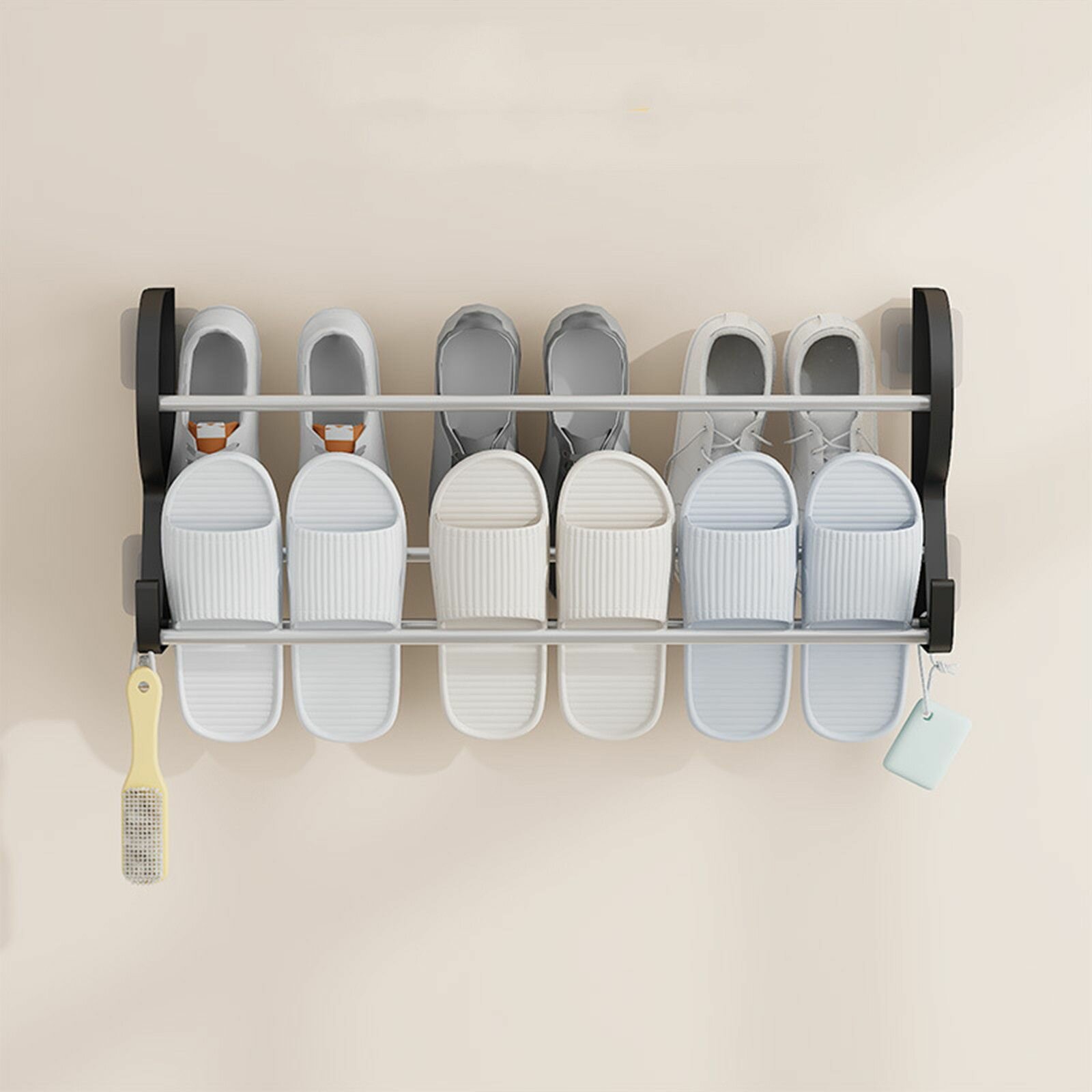 Неперфорированная полка для тапочек для ванной комнаты