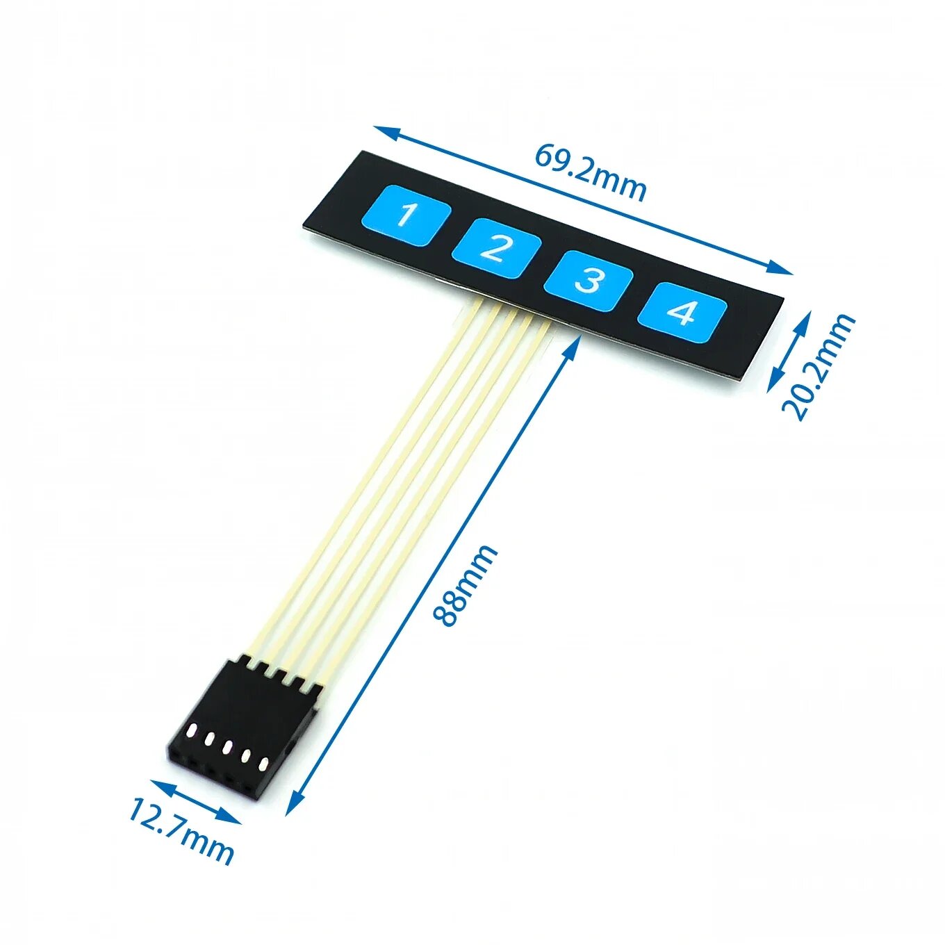 Мембранная клавиатура 1x4, 3x4, 4x4, 4x5 для Arduino 1x4 Key