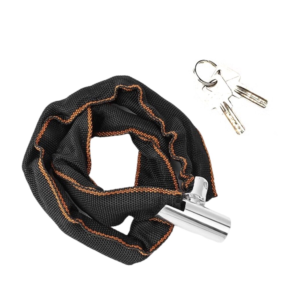 Портативный Замок Цепи Велосипеда Замок Цепи Безопасности Дорожного Велосипеда С 2 Ключами Противоугонный Замок Горного Велосипеда для Езды На Велосипеде на открытом воздухе