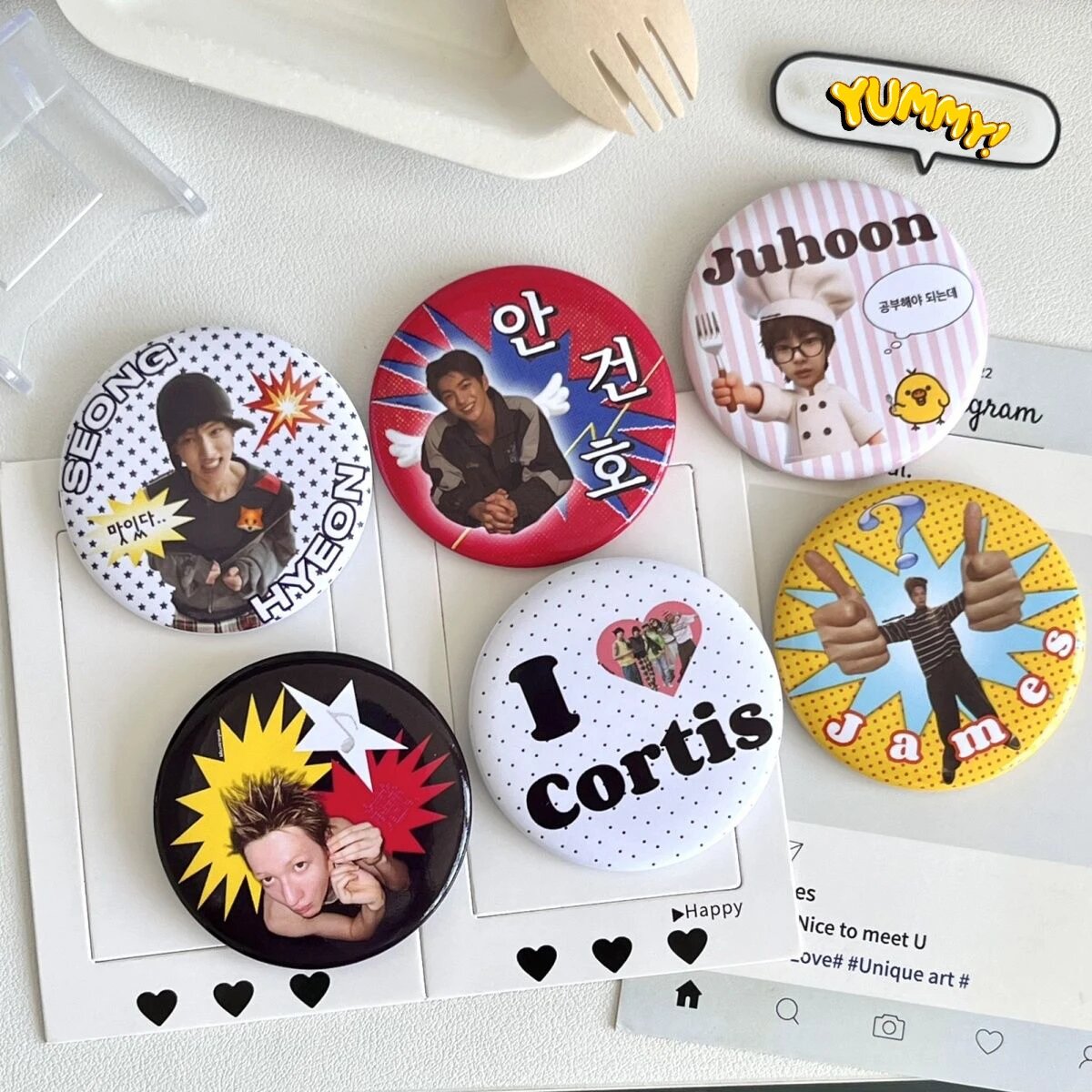 6шт. Булавка Kpop CORTIS, CORBA2-6PCS-ALLIN