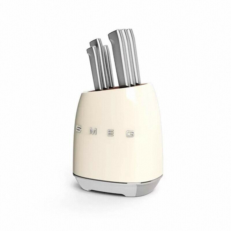 В наличии итальянский полный набор ножей SMEG, семь предметов, кухонные ножи в европейском стиле, держатель для ножей из нержавеющей стали