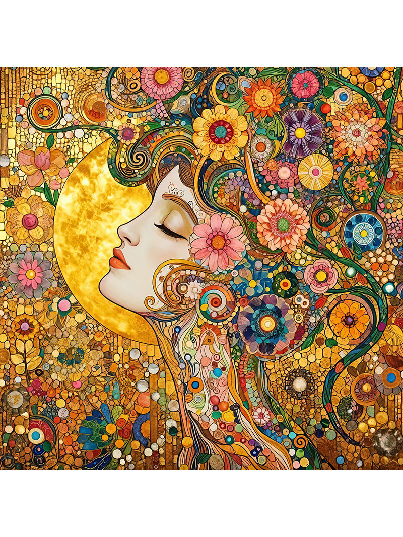 Набор для вышивания крестиком ручной работы Узор Богини Солнца 50X50CM 11ct Без рамки для картины