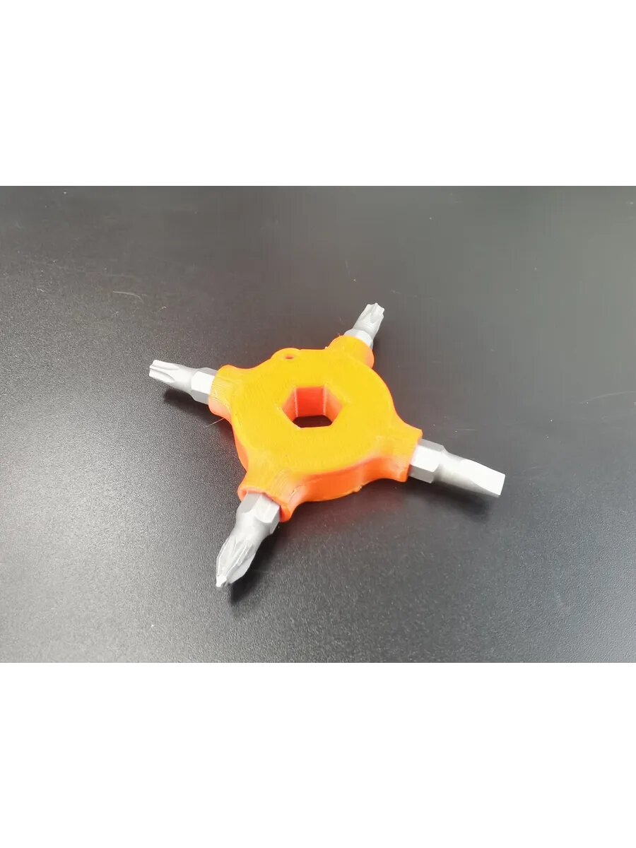 Брелок - удобный органайзер для бит, в оранжевом цвете, 1 шт