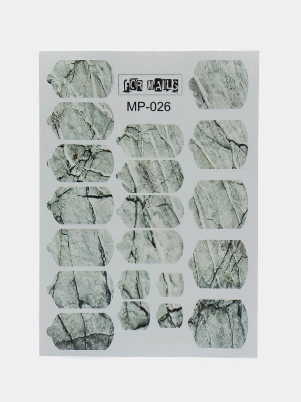Наклейки плёнки для ногтей камень, линии, MP026, для маникюра и педикюра