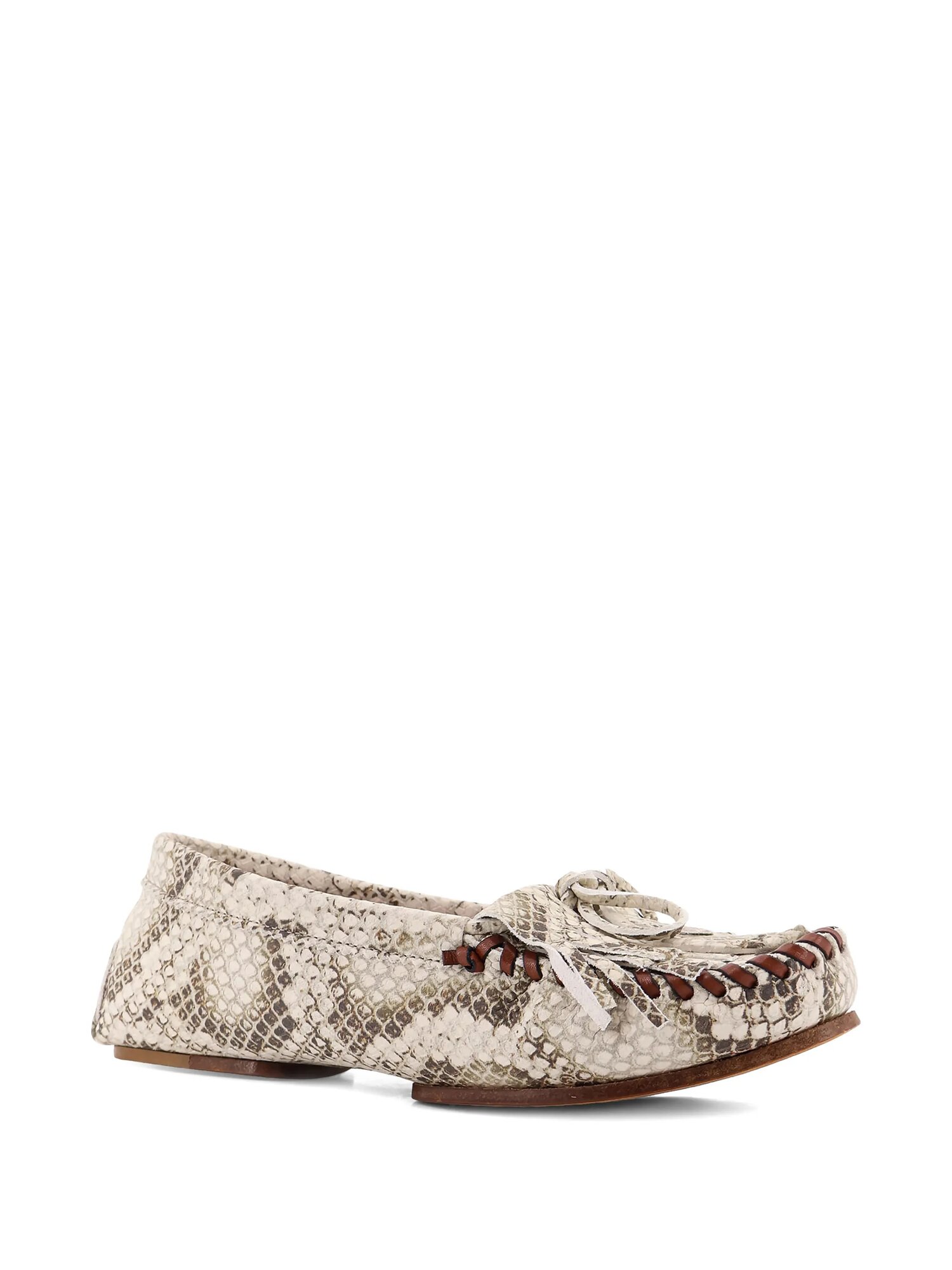 Лоферы PARIS TEXAS Embossed-leather loafers, размер 36, разноцветный — фото 1