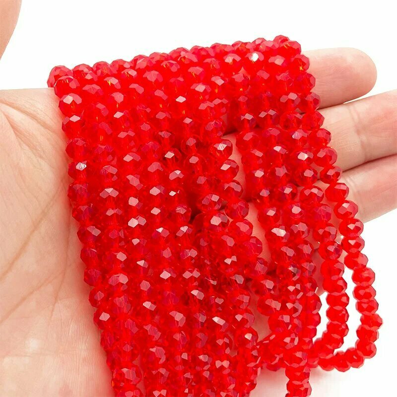 Австрийские граненые хрустальные бусины разного цвета Красный, 3mm(about 125pcs), C3 red