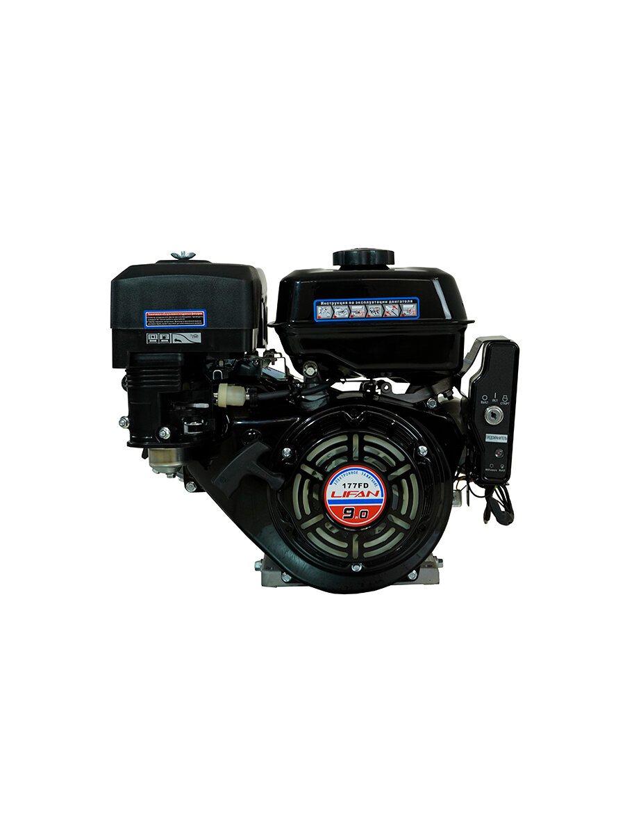 Двигатель бензиновый Lifan 177FD D25 (9л. с, 270куб. см, вал 25мм, ручной и электрический старт)