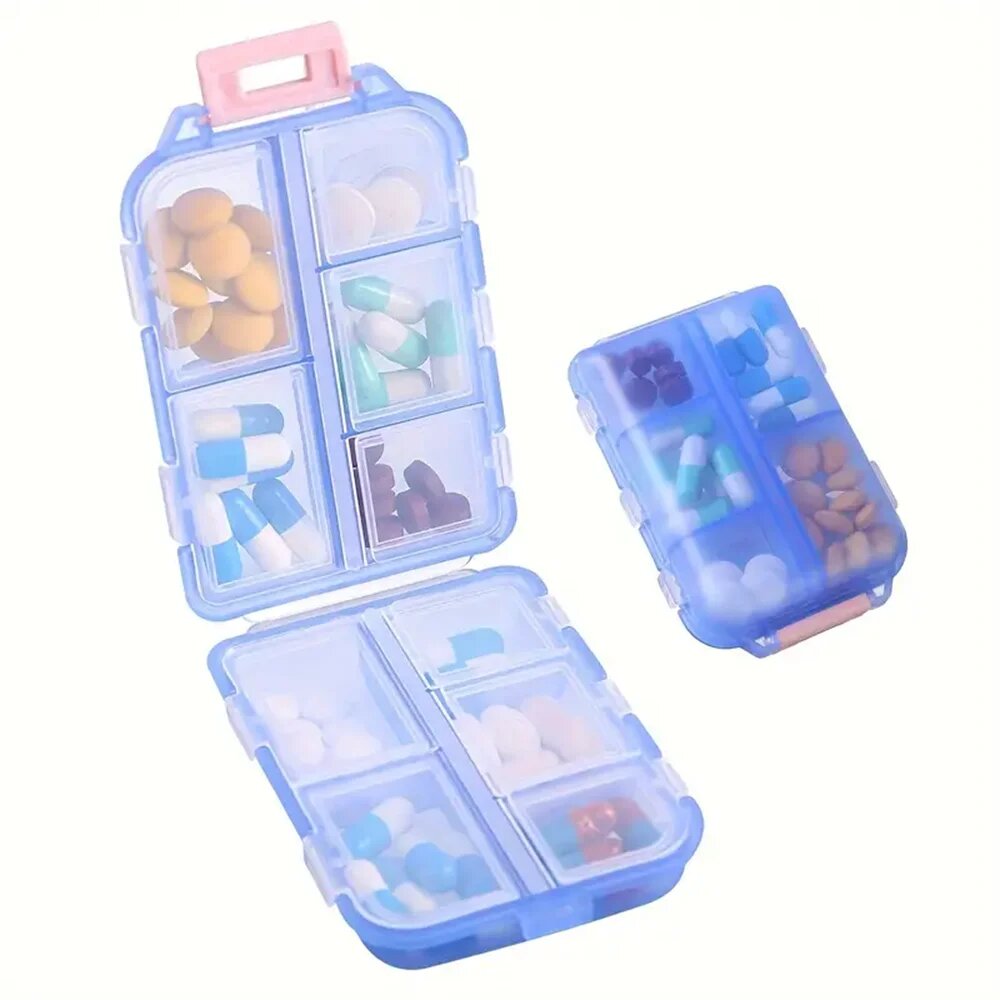 Портативный органайзер для таблеток 1 PC, Синий, Blue
