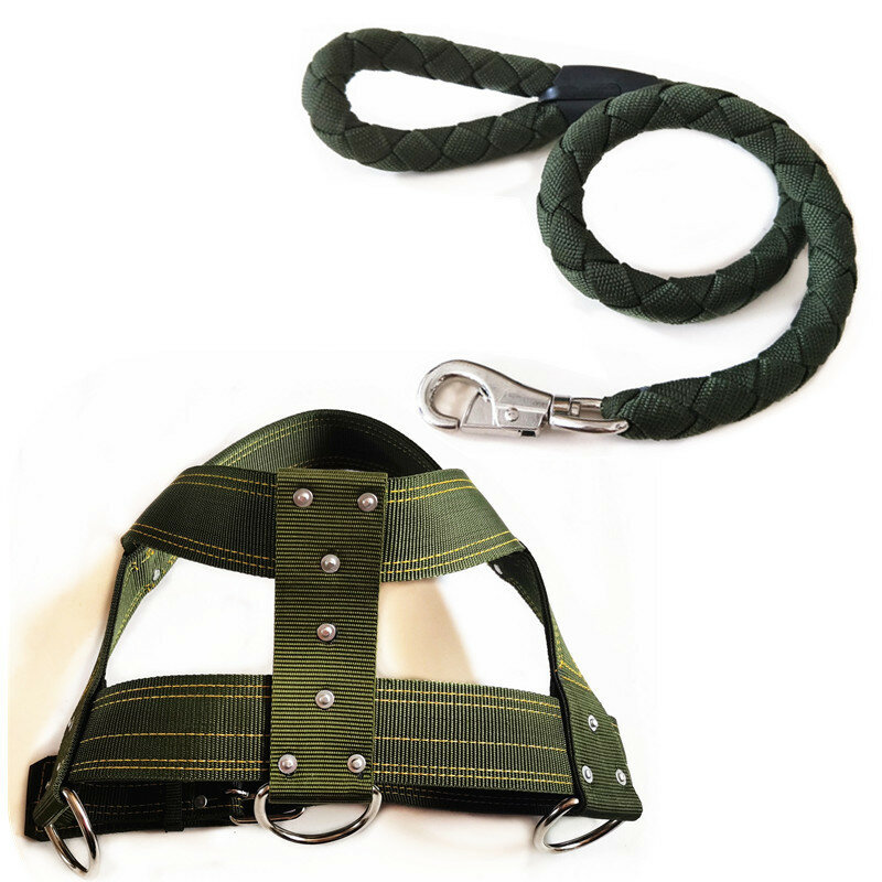 Шлейка для собак средних и крупных пород, прочная цепная шлейка для питбулей, оборудование для тренировки с грузами, шлейка для сани
