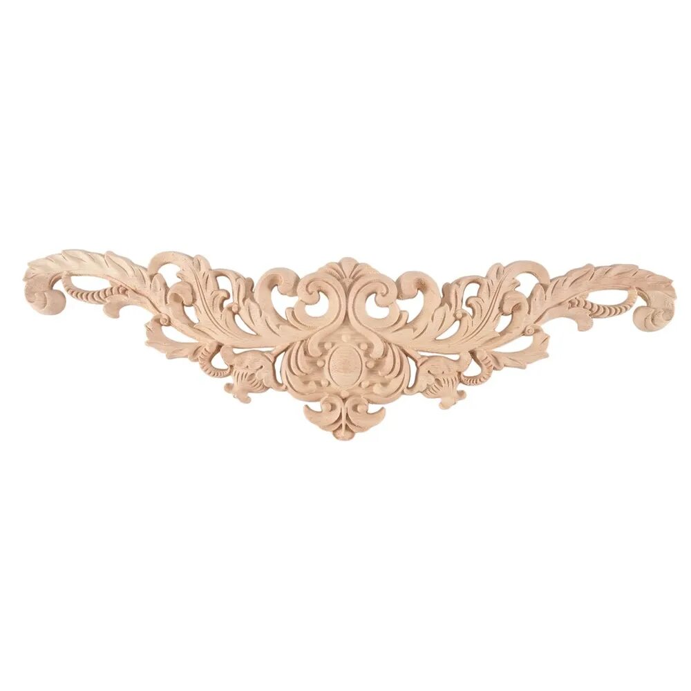 40x12 см каучуковое дерево резная аппликация мебель наклейка цвет дерева