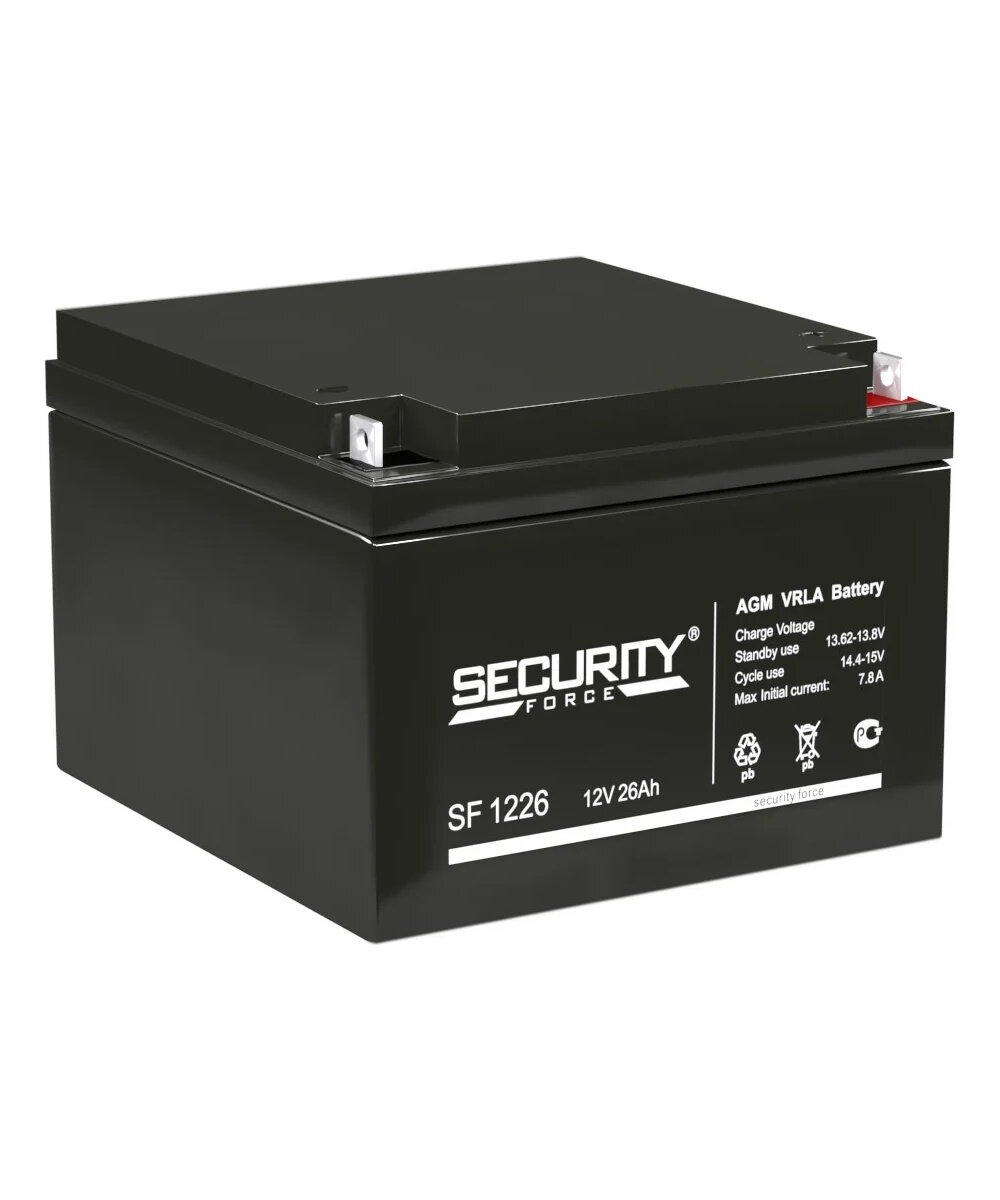 Аккумуляторная батарея Security Force SF 1226 12 В, 7,8 А, 26 Ач