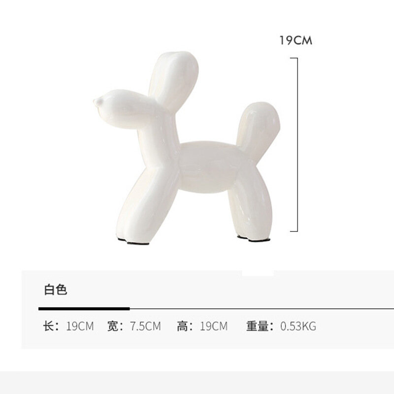Керамическая копилка в виде собаки из воздушного шара в европейском стиле, декор для дома, украшение для спальни, копилка для монет