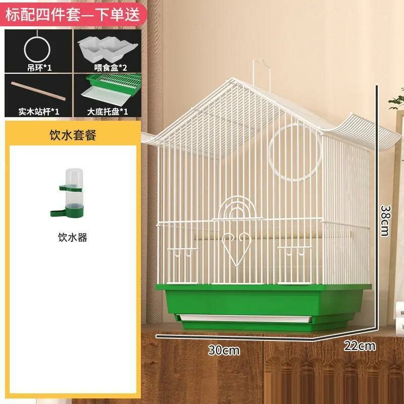 Маленькая клетка для птиц, домашняя декоративная клетка для волнистых попугаев, неразлучников и других маленьких птиц, металлическая клетка для разведения