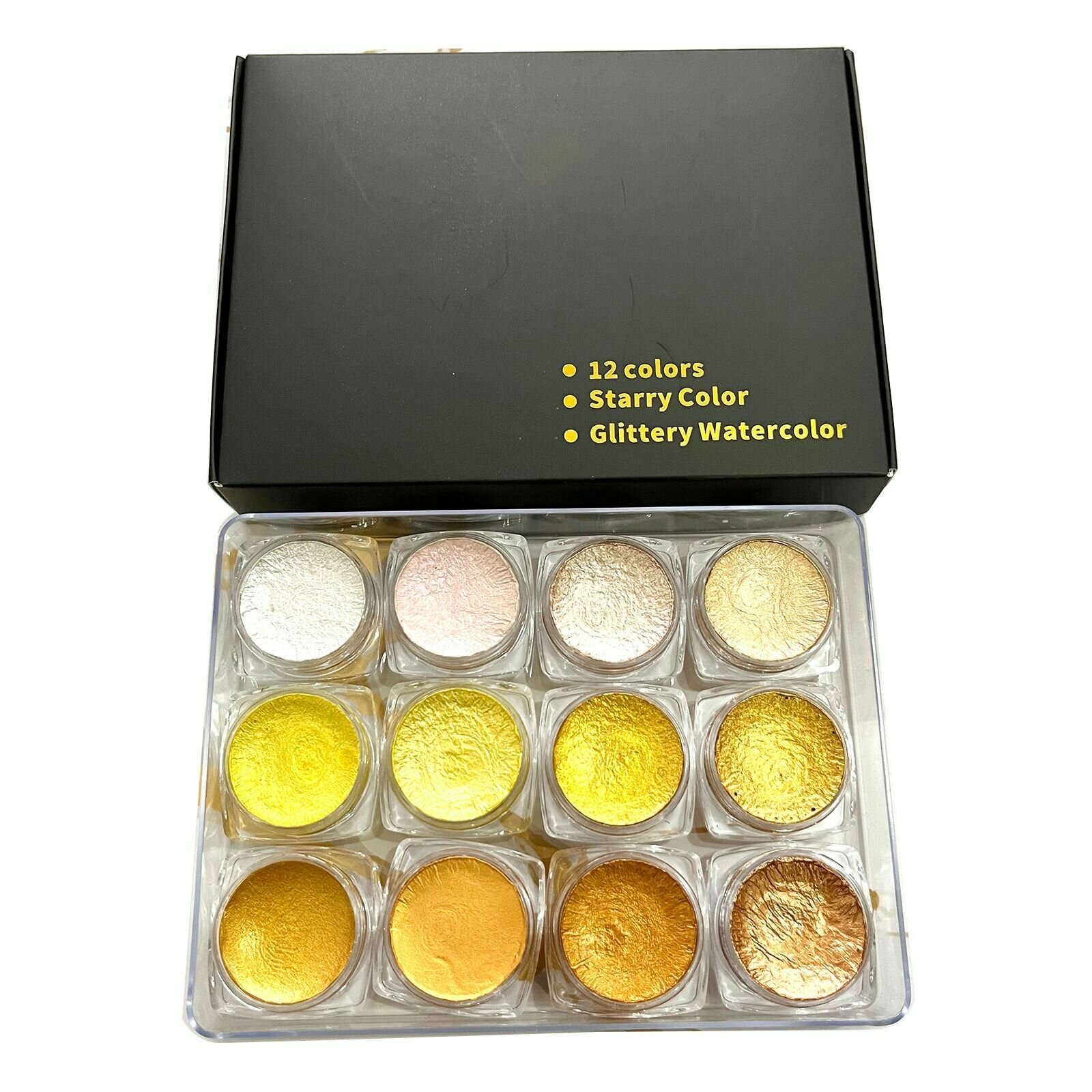 Набор ювелирных украшений 12 цветов с блестками для поделок