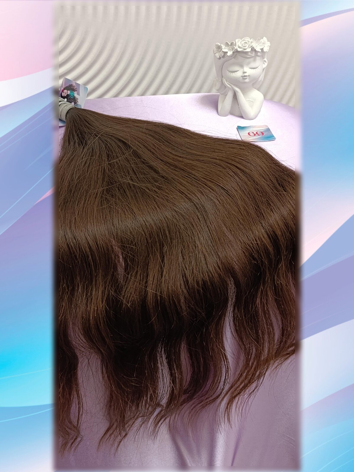 Волосы для наращивания CurlLink, натуральные, волнистые, кудрявые, 55 см