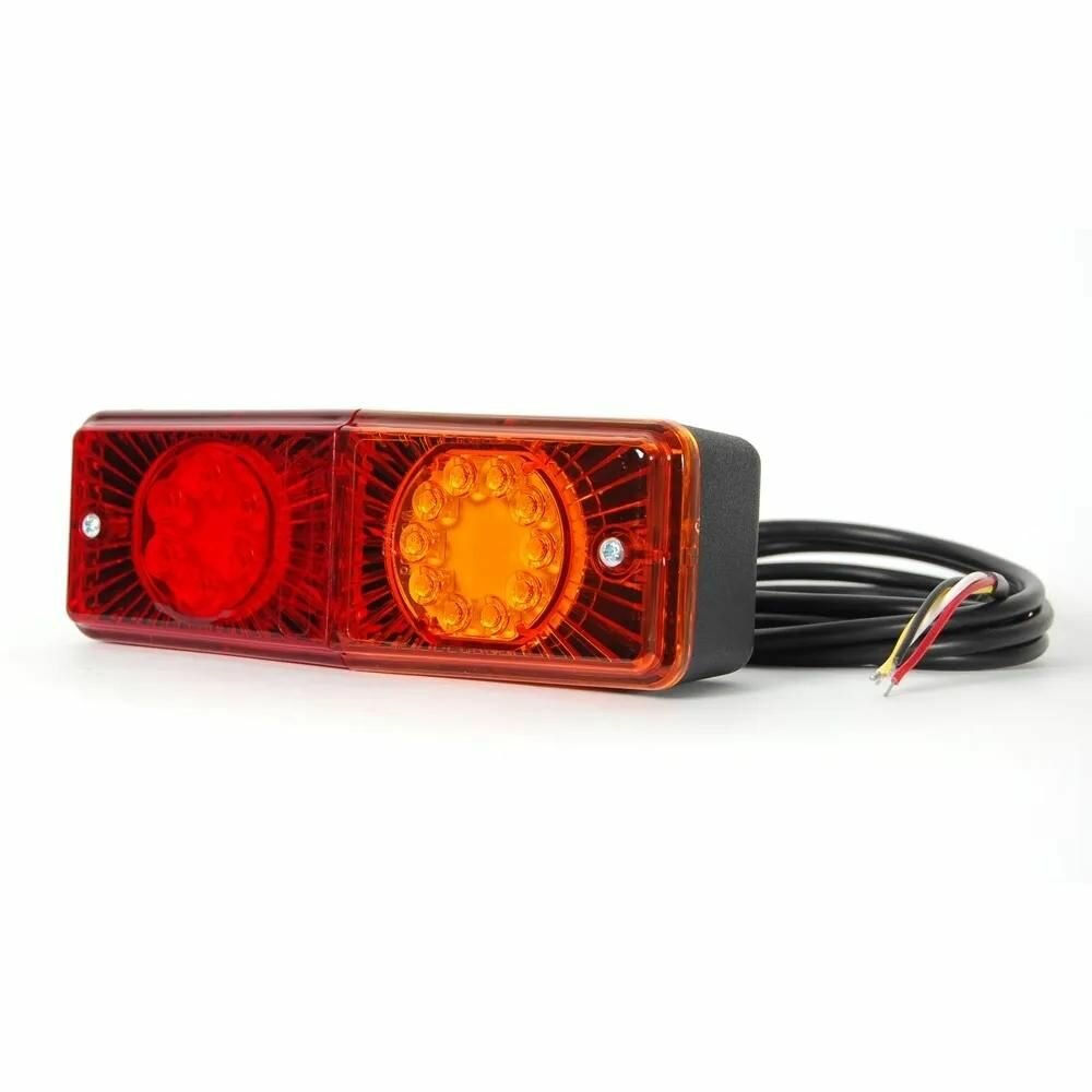 Фонарь задний универсальный двухсекционный светодиод 12V/24V с проводом WAS 487