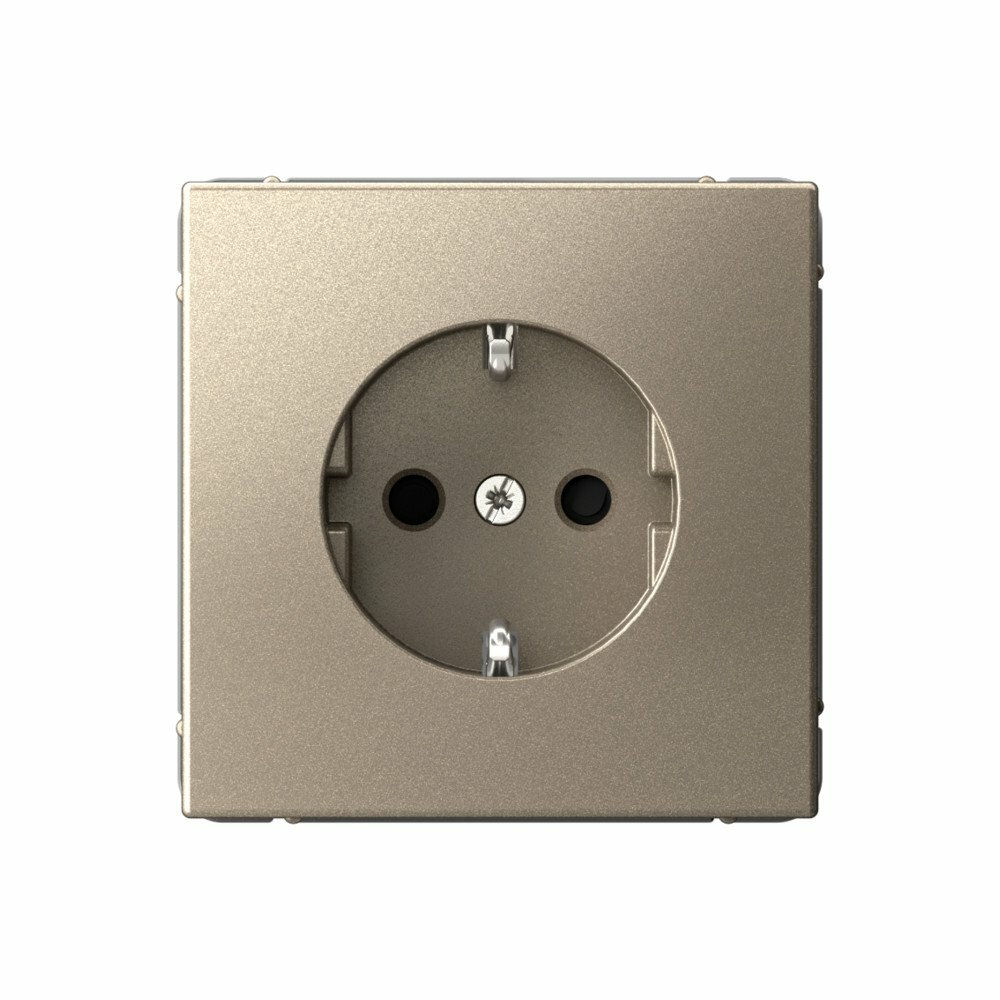 Systeme Electric ArtGallery Шампань Розетка с заземлением со шторками, 16А, механизм, GAL000545