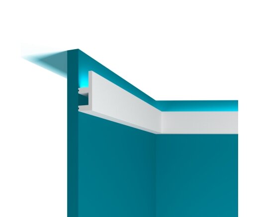 Карниз Потолочный Perfect Plus под Подсветку P80 Д200xШ2смxВ5см / Перфект Плюс.