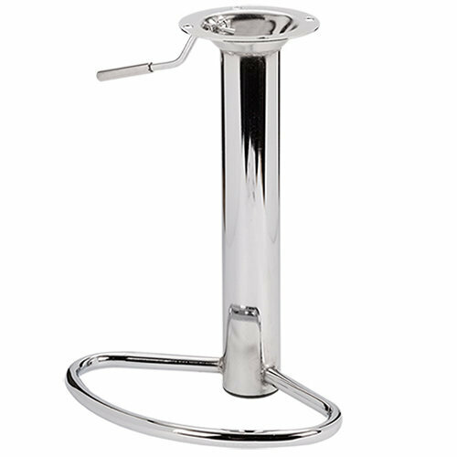 Опора для барного стула - Хромированная сталь, монтажные отверстия 10х10 см.