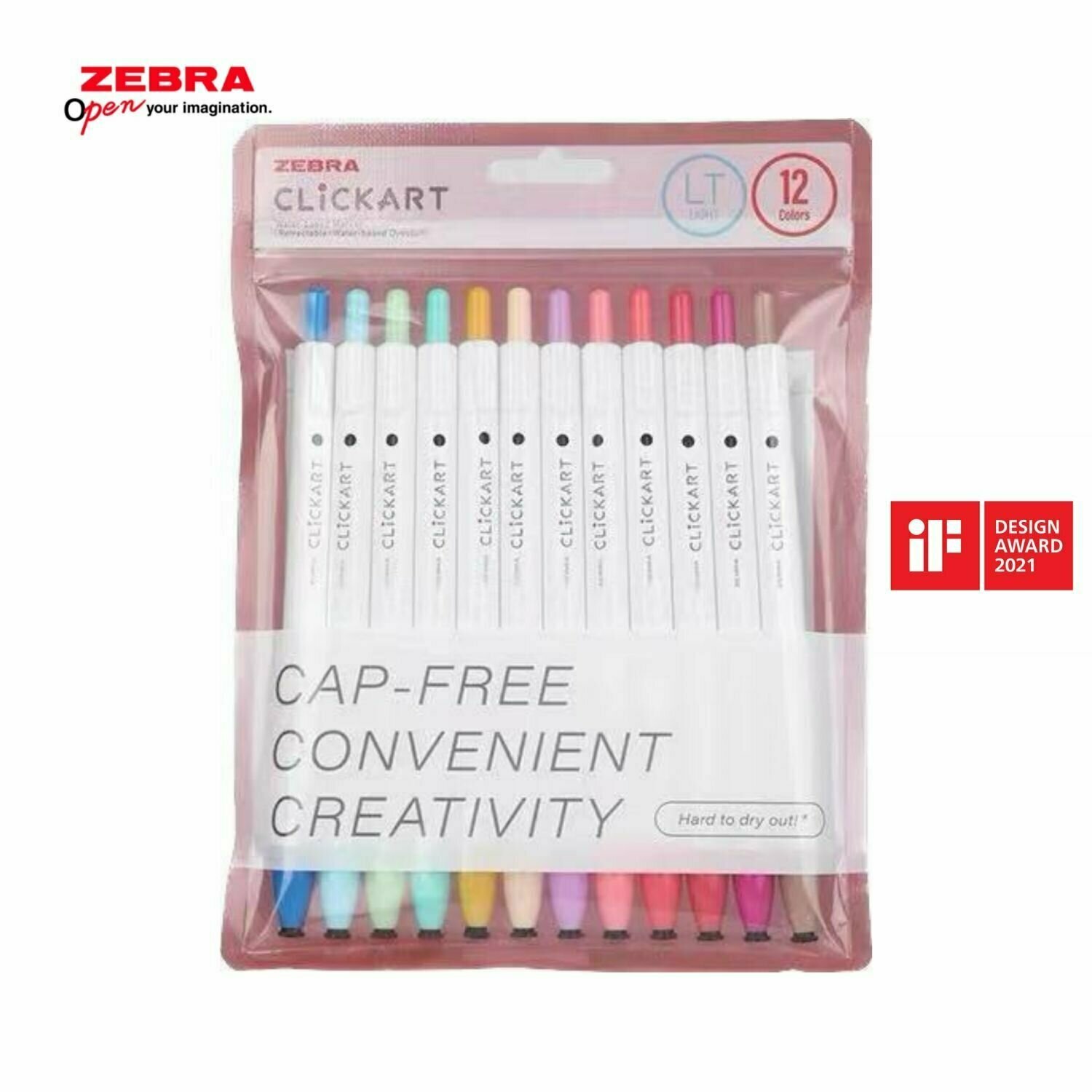 Набор маркеров Zebra CLICKART, WYSS22-12CLT, 12 цветов