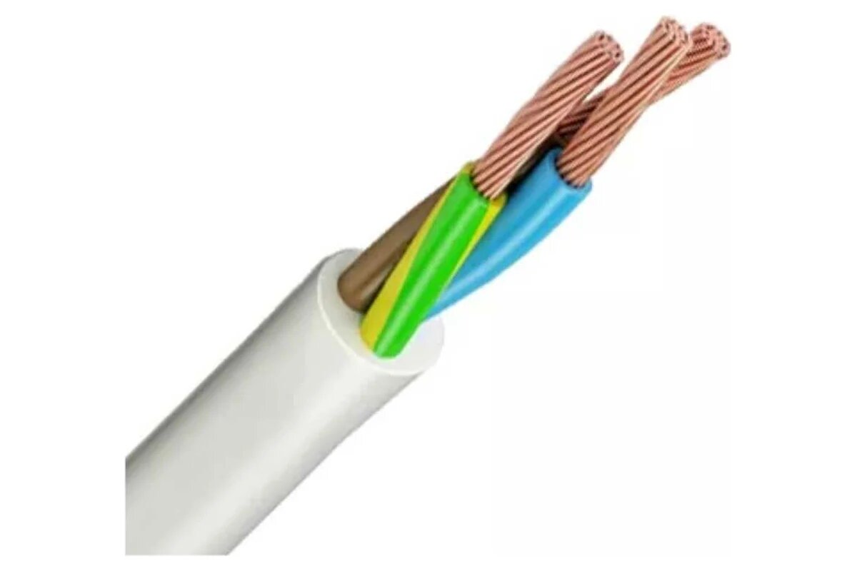ITOK Провод ПВСн 3x2,5 ГОСТ белый 10 м i-KPP-PVSN-325-10-W медная жила, ПВХ изоляция