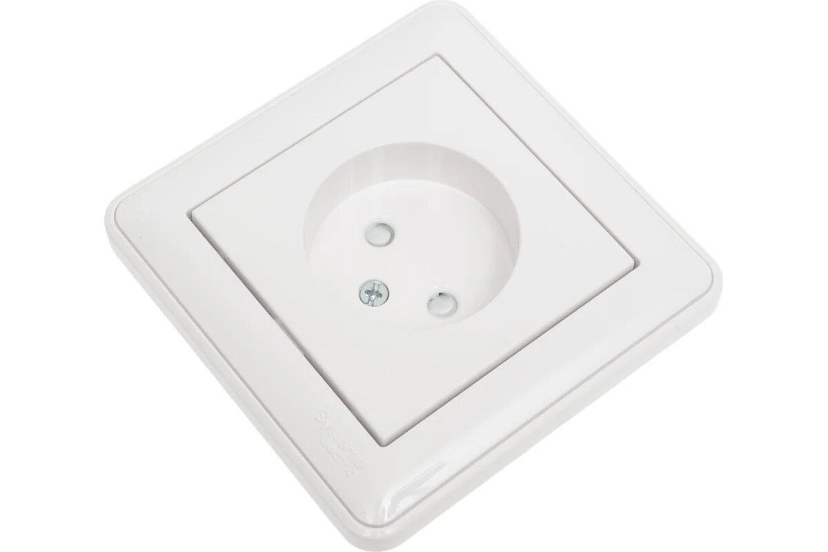 Systeme Electric СП Розетка с рамкой белая W59 SchE RS16-151-18 для монтажа в стене