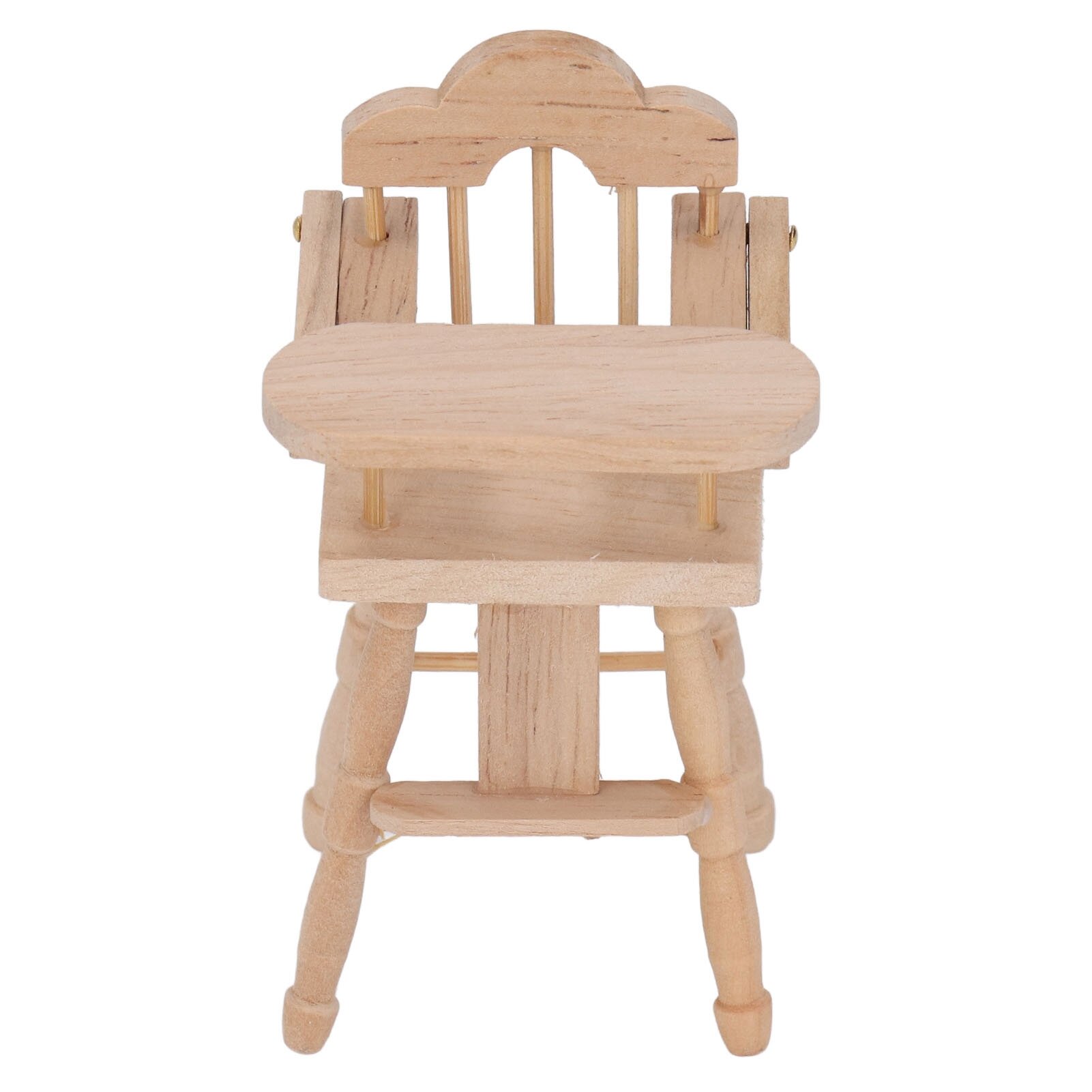 Детский обеденный стул для кукольного домика в масштабе 1/12. Реалистичная складная миниатюрная модель мебели из березовой древесины. Красивое украшение для кукольного домика.