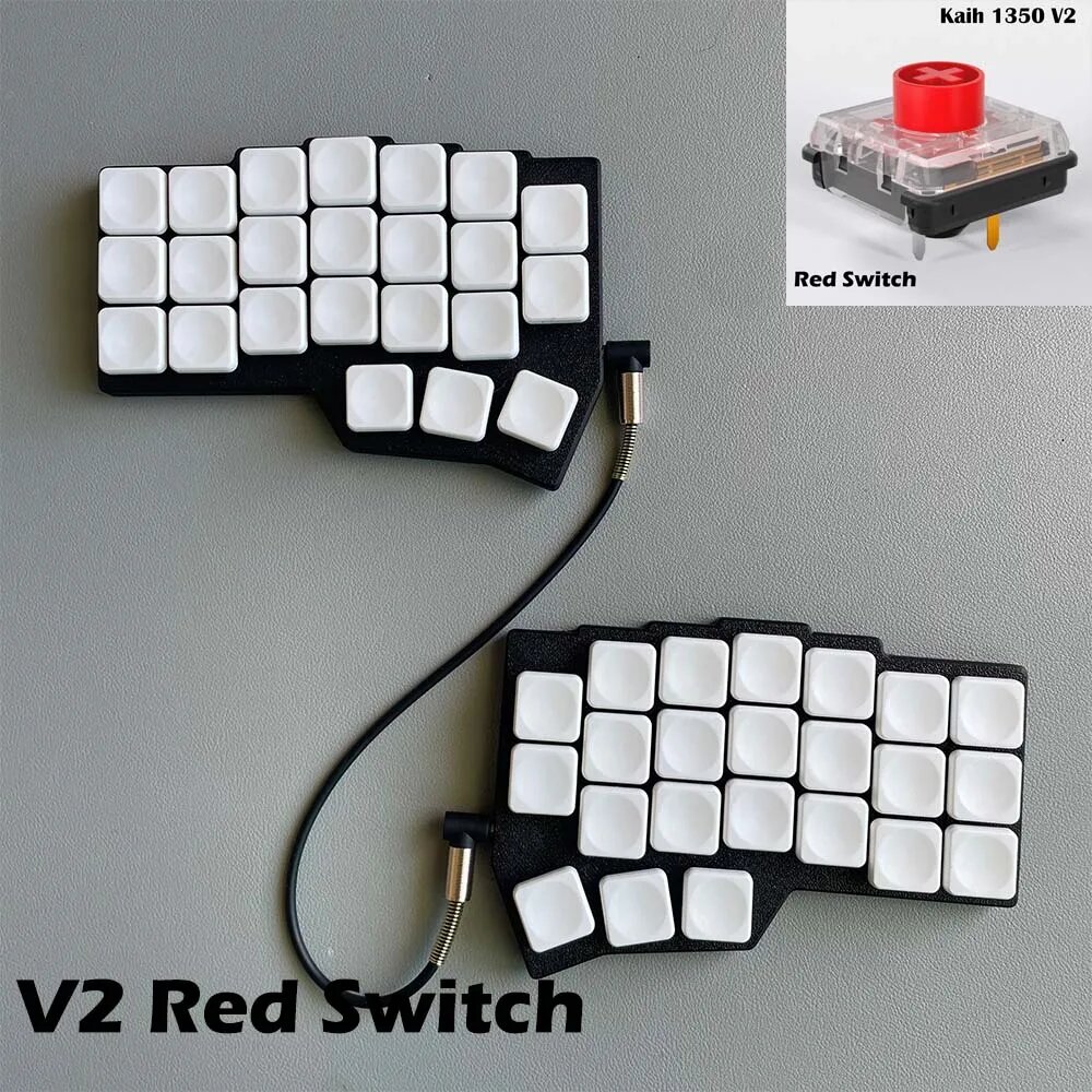 CHOC Corne Проводная механическая клавиатура Kaih Chocolate V1/V2 Red V2 BW