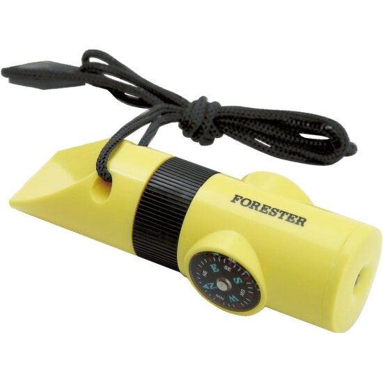 Свисток-фонарик Forester MOBILE с компасом, линзой, термометром, зеркалом и отсеком для хранения