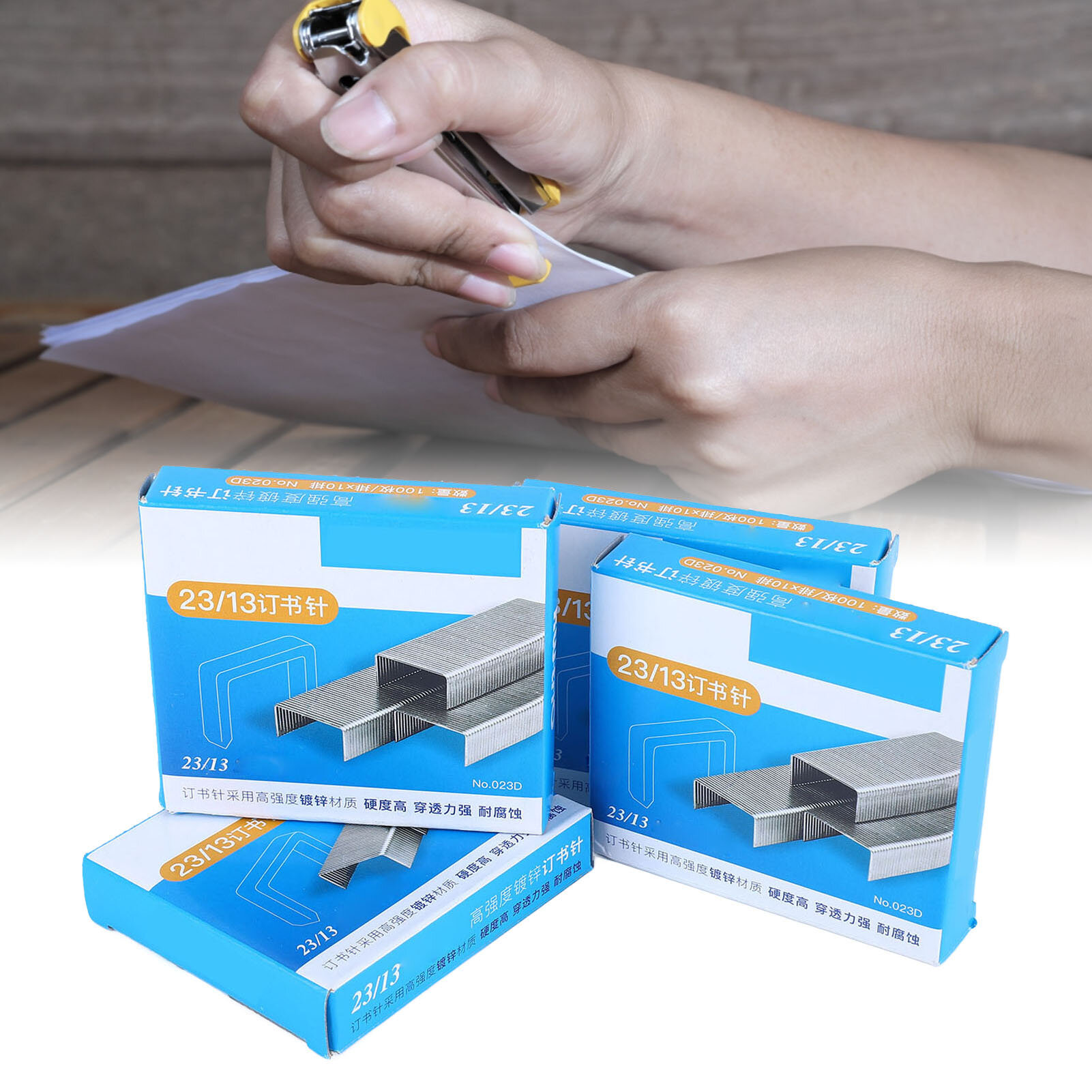 4000 шт. 23/13 утолщенные металлические скобы из нержавеющей стали с легким креплением на 100 листов для домашней школы