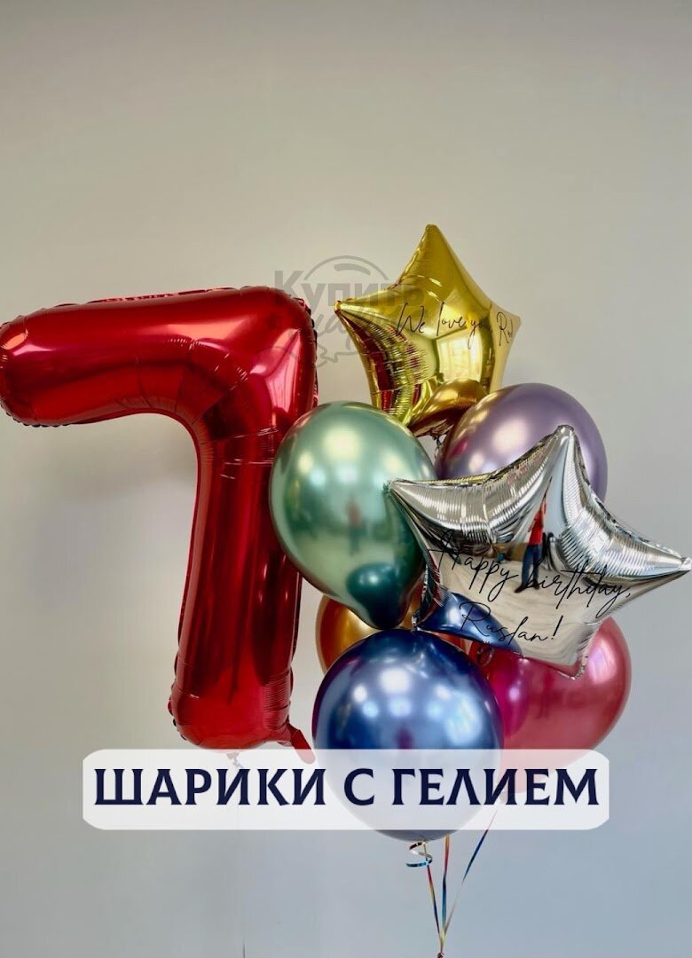 Воздушные шары с гелием, шарики воздушные "Для девочек" №1257