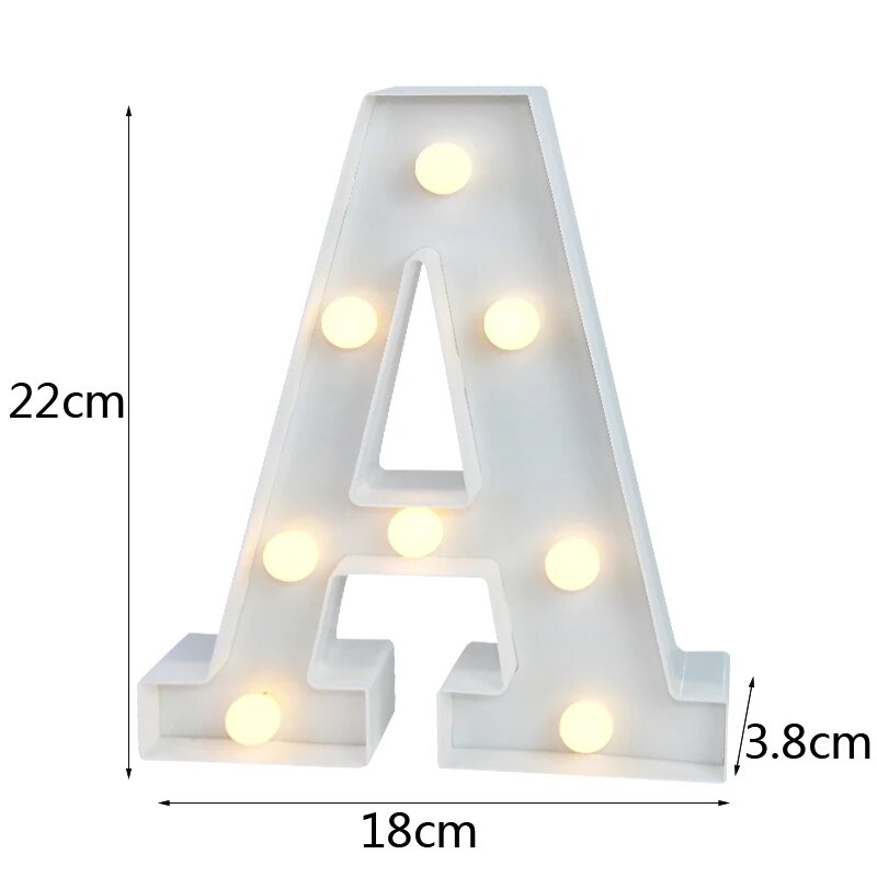 LED-буква A белая, 22см, для декора
