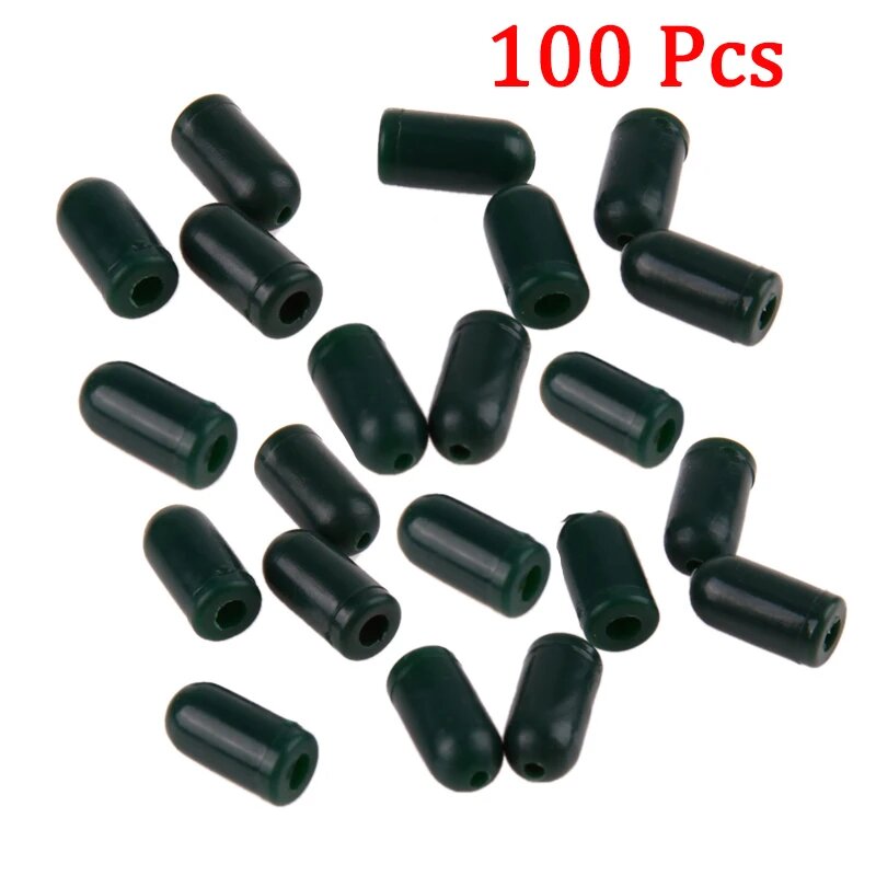 Буферные шарики для рыбалки, зеленые, 100 pcs