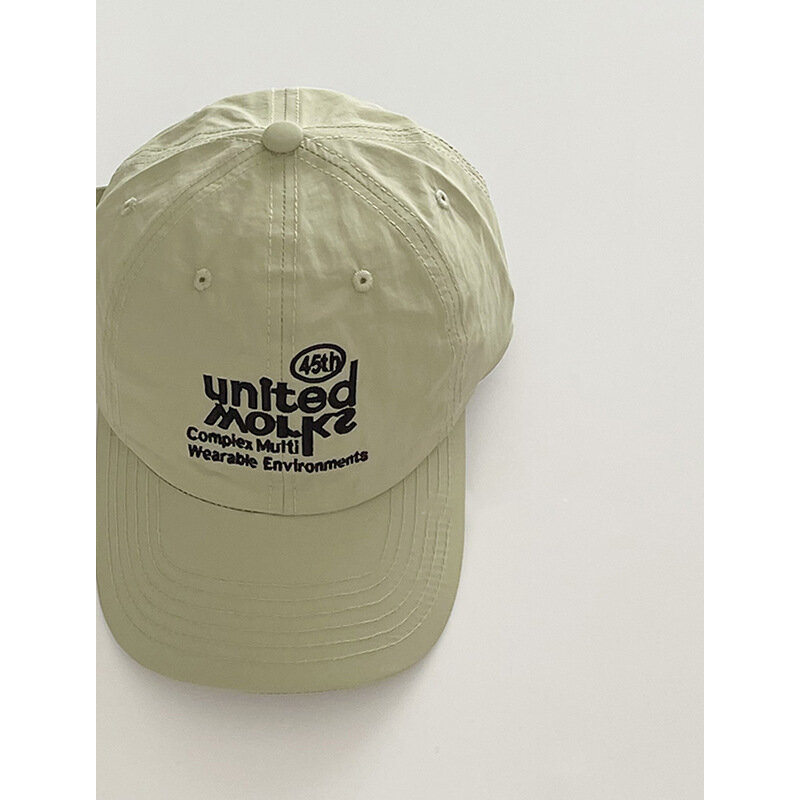 Весенне-летняя быстросохнущая бейсболка для женщин с мягким верхом, корейская уличная модная брендовая вышитая шляпа от солнца для пар, открывающая лицо, маленькая кепка-утконос