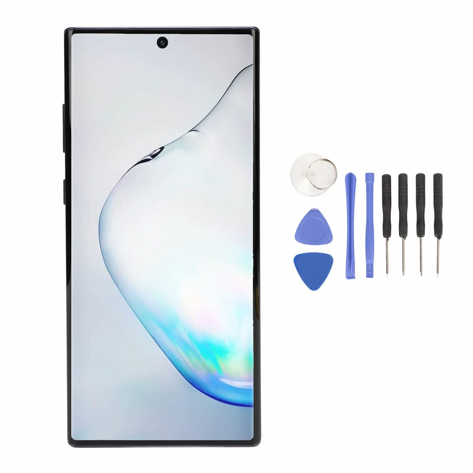 Экран Note 10 Plus с рамкой и инструментами, черный
