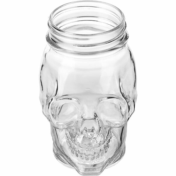 Стакан для коктейлей "Череп", стакан - 6 шт. 420 мл, H - 15 см, D - 6.6 см.