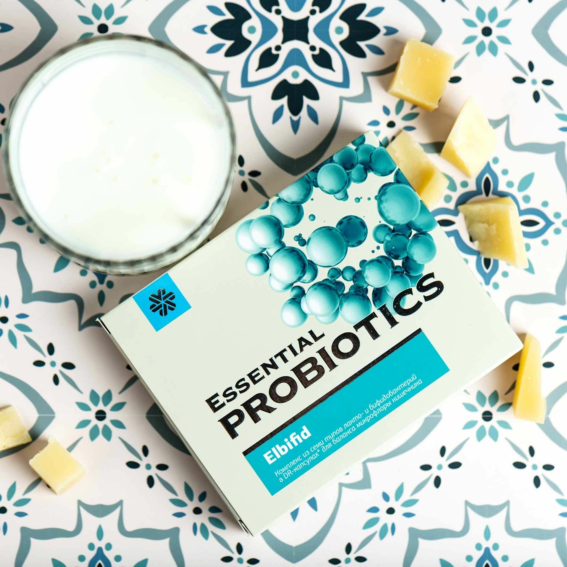 Эльбифид Essential Probiotics, для желудка и кишечника, Сибирское здоровье, 15 капсул