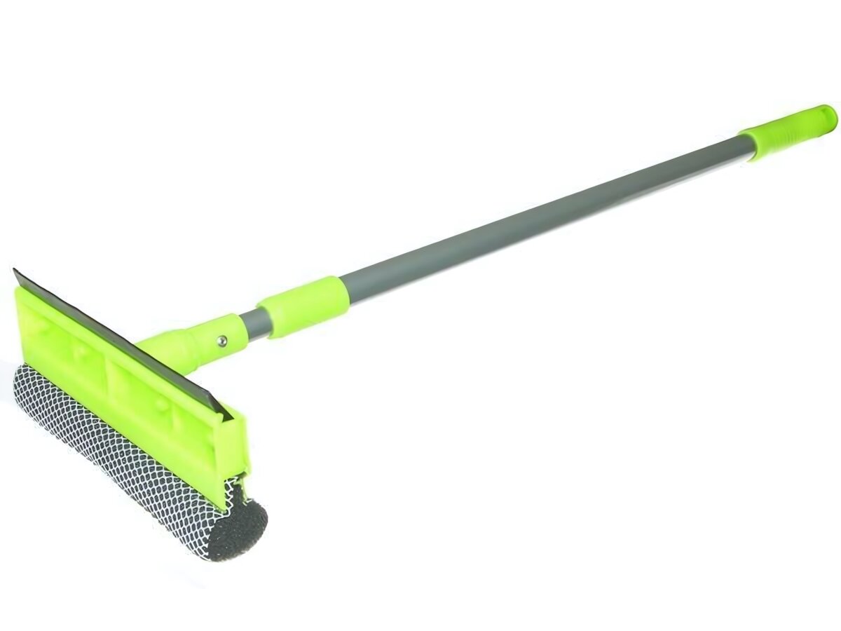 Окномойка "Умничка" 20 см с телескоп. ручкой, регулируемая длина 95 см, пластик