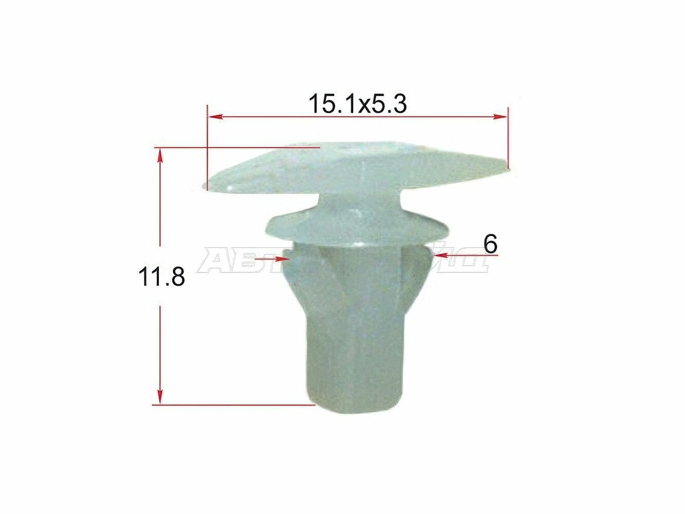 Клипса крепежная, 10 шт для Хонда Цивик, Интегра, Одиссей, Пилот, Стрим арт STKJ079 SAT