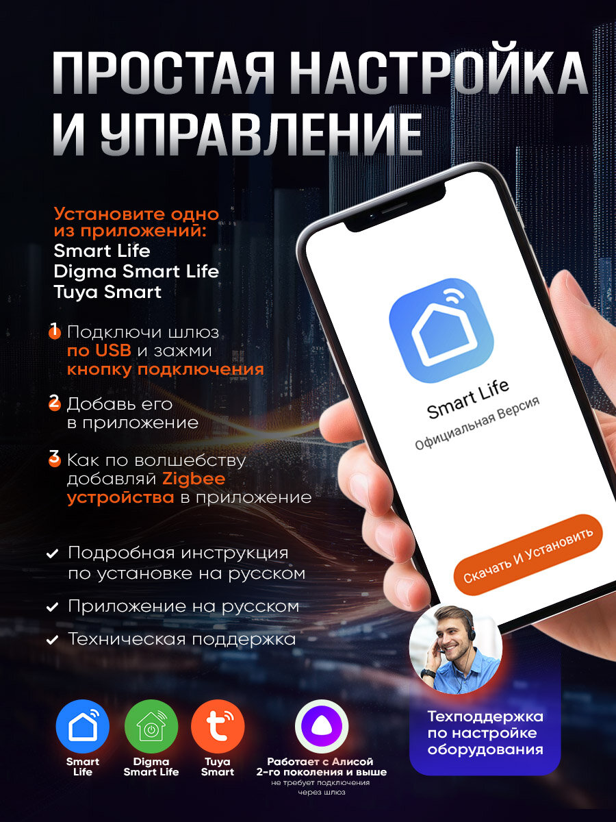 Умный датчик открытия zigbee — фото 1