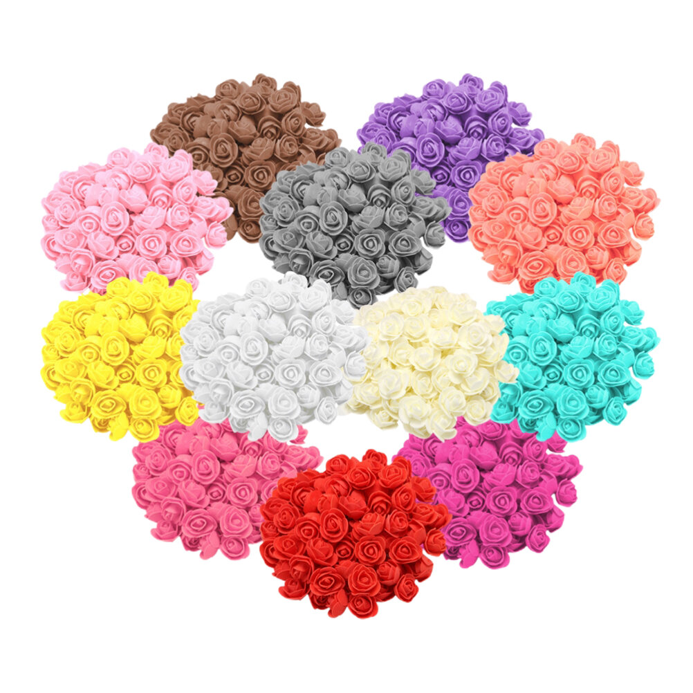 100PCS Artificial Rose Flowers Red Foam Roses Fake Roses DIY Decoration for Wedding Party Decoration Crafts
