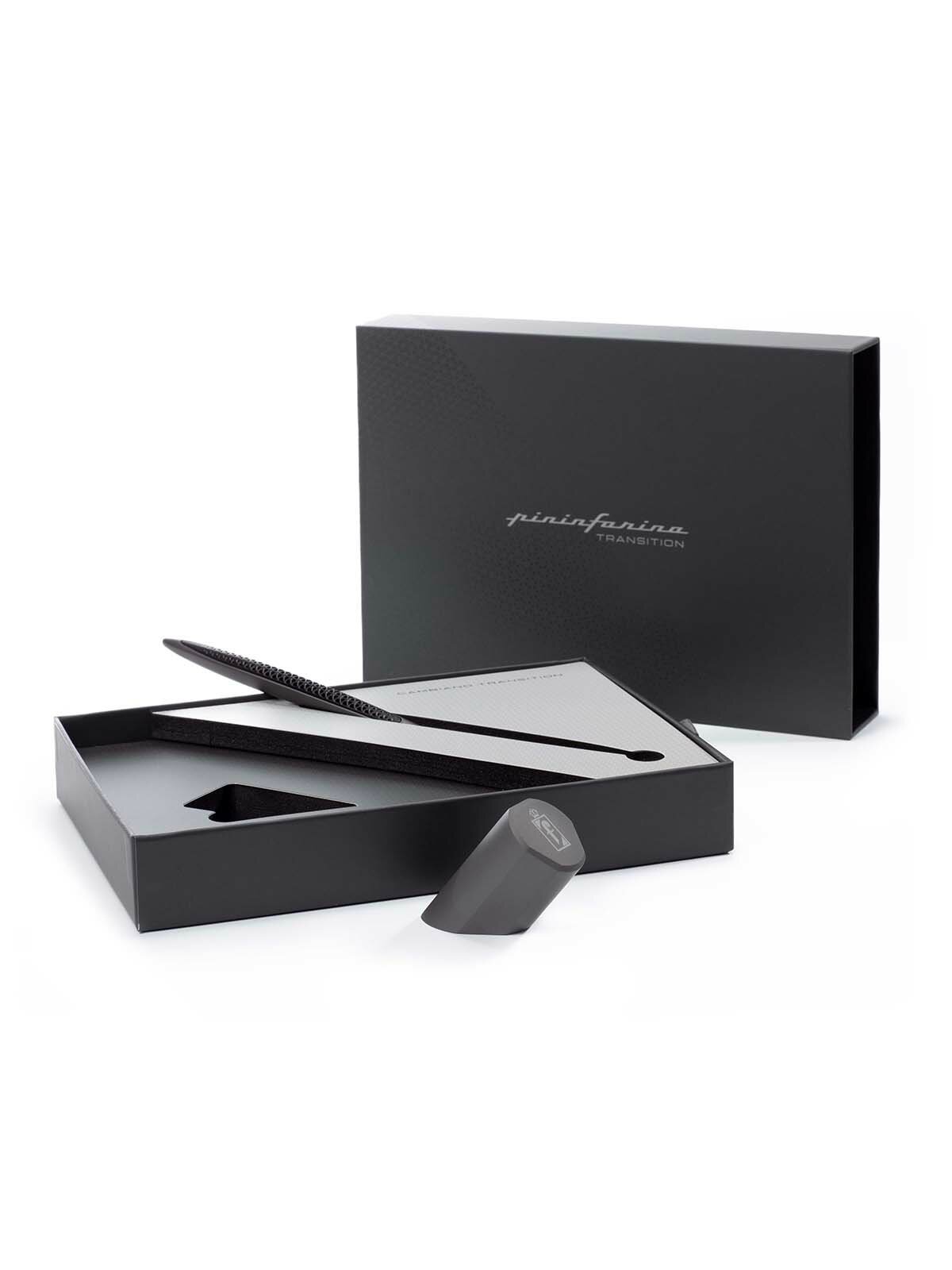 Ручка с подставкой Pininfarina Cambiano Transitions, в подарочной коробке, пишущий наконечник Ethergraf, PFCBTRTIETH