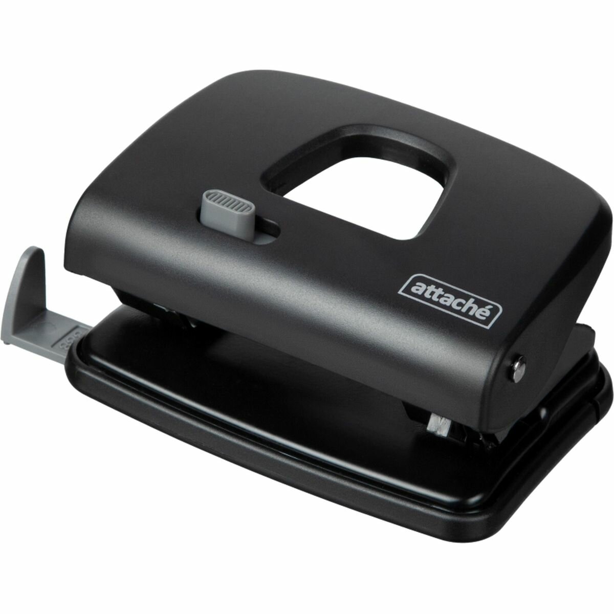 Дырокол Attache Perform, до 25 листов, линейка, черный (1866802)
