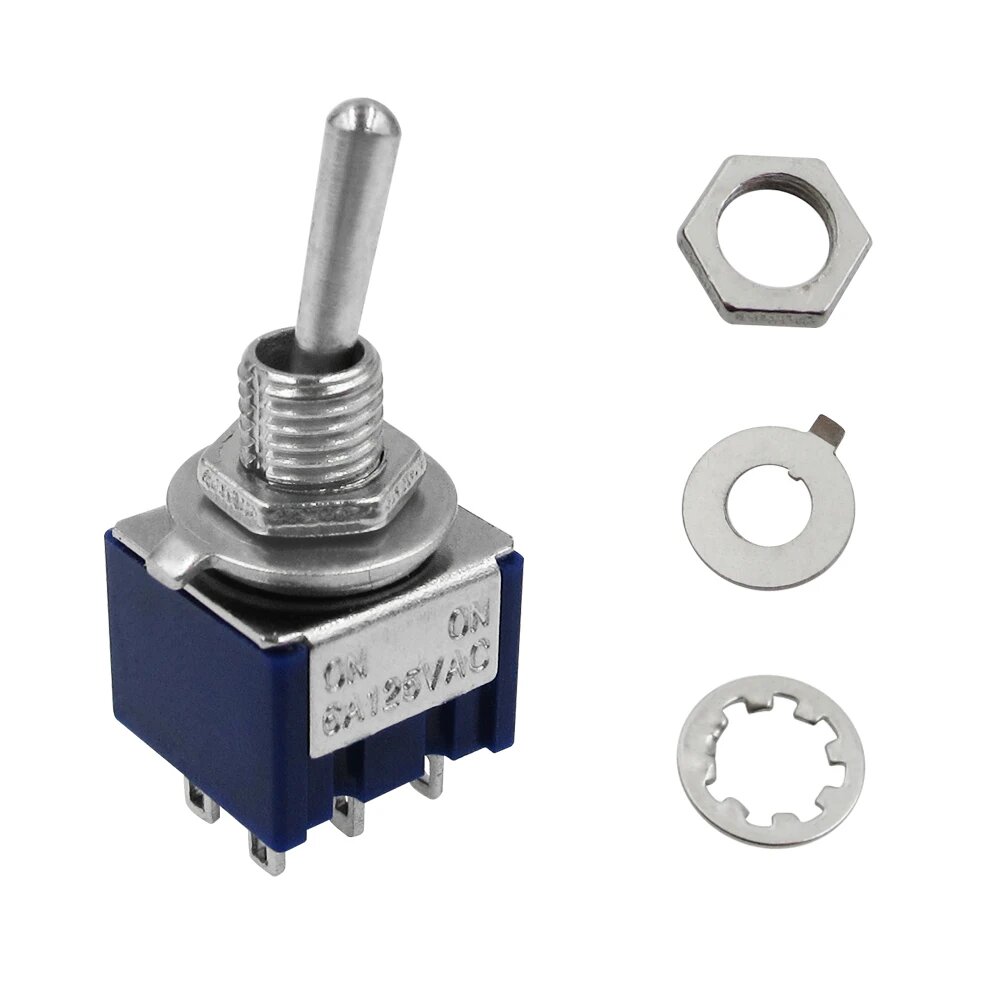 Мини-тумблеры DPDT MTS-102 MTS-103 MTS-202 MTS-203 6A 125VAC MTS-203