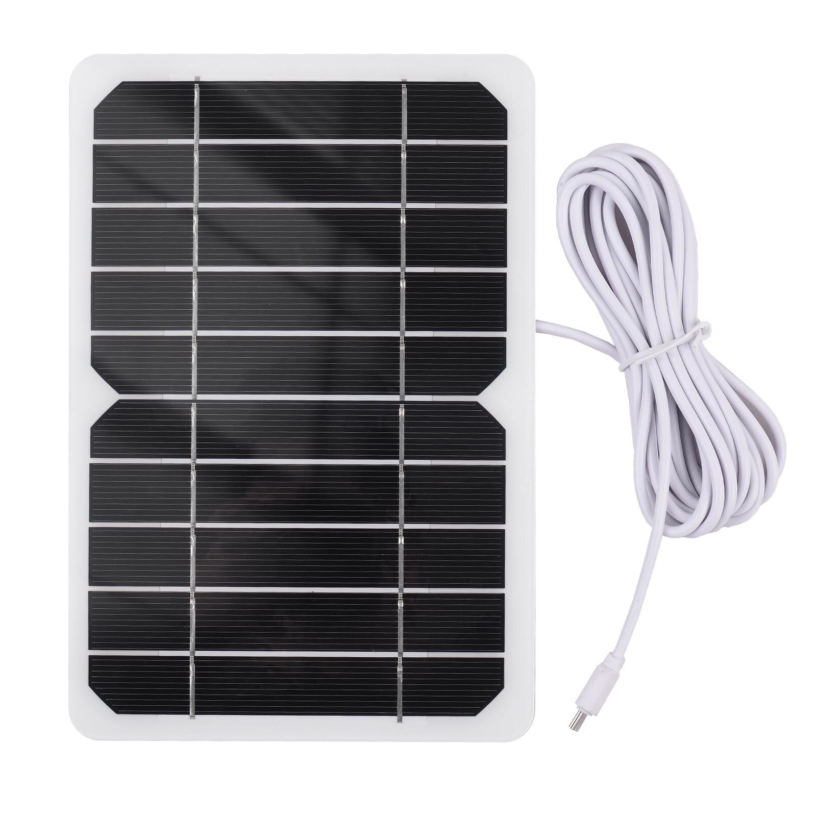 Водонепроницаемое солнечное зарядное устройство 5W 5V с разъемом Micro USB