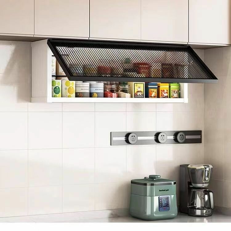 Легкий кухонный настенный шкаф из алюминиевого сплава, роскошный шкаф для хранения вещей, с датчиком освещенности,30,22, белый,50