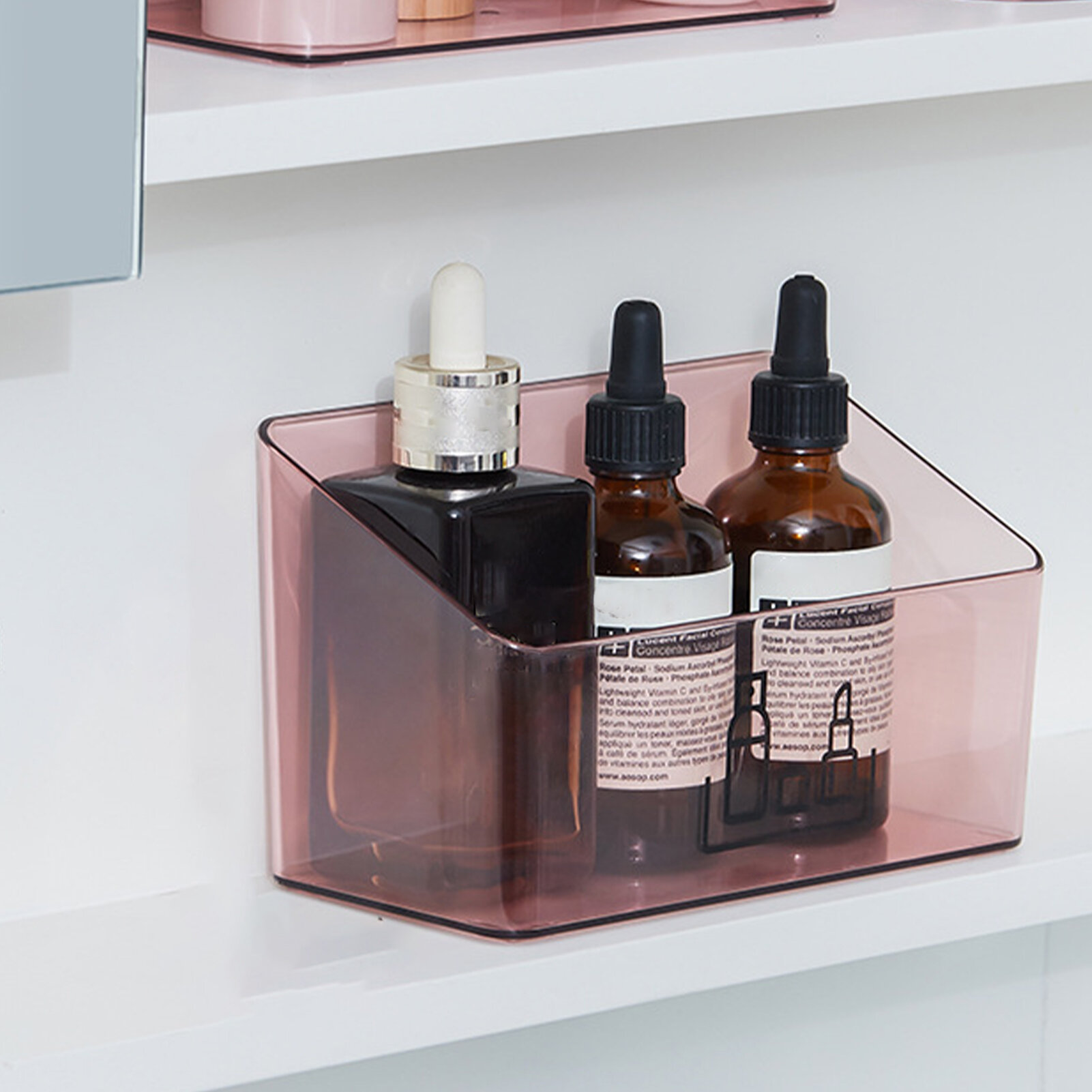 Зеркальный шкаф, настольный ящик для хранения, настольный косметический органайзер для макияжа, принадлежности для ванной комнаты