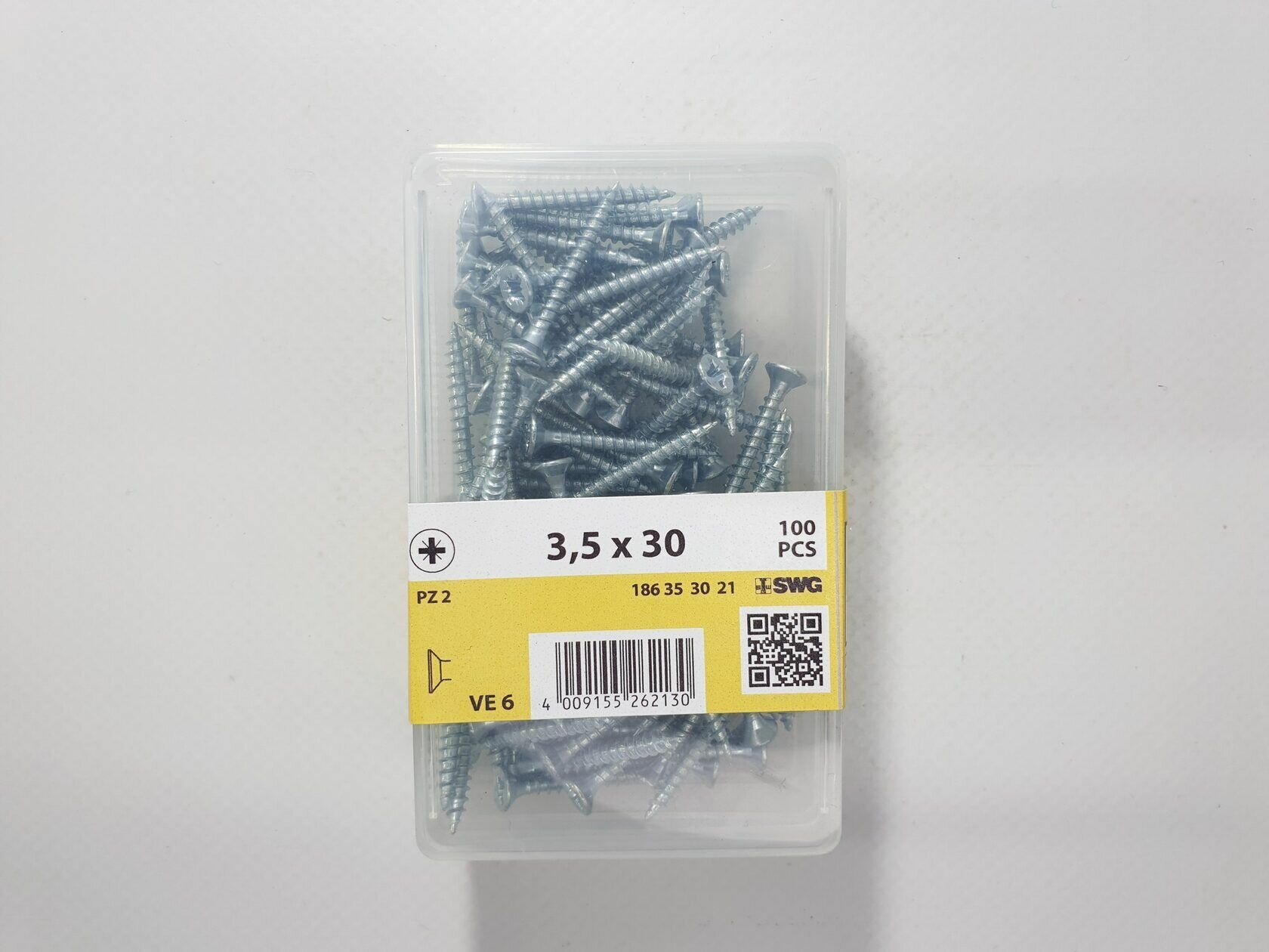 Шуруп по дереву DIN 7982 3.5x30 PZ (100 pcs) SWG, Германия