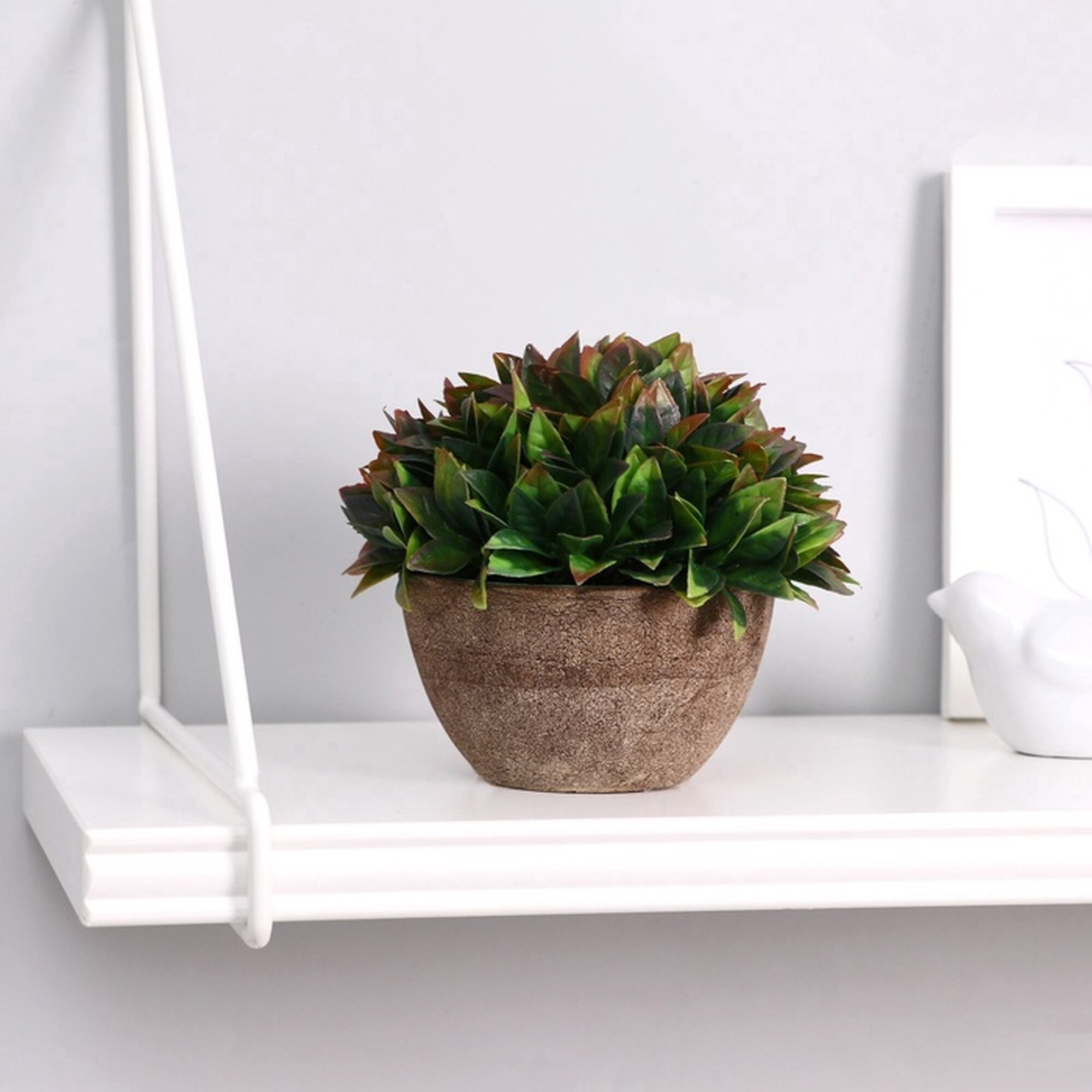 Бонсай Romanoff «Густые листики», в горшке, разноцветный, пластик, 13 см