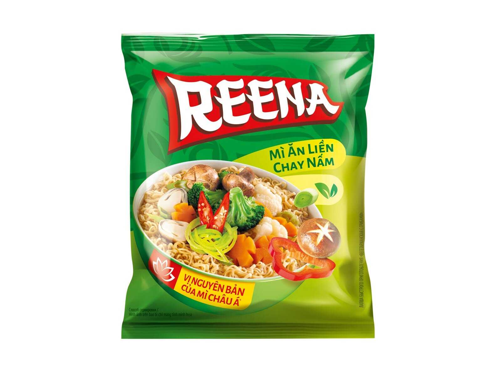 Лапша быстрого приготовления Reena вегетарианская с грибами, 65г